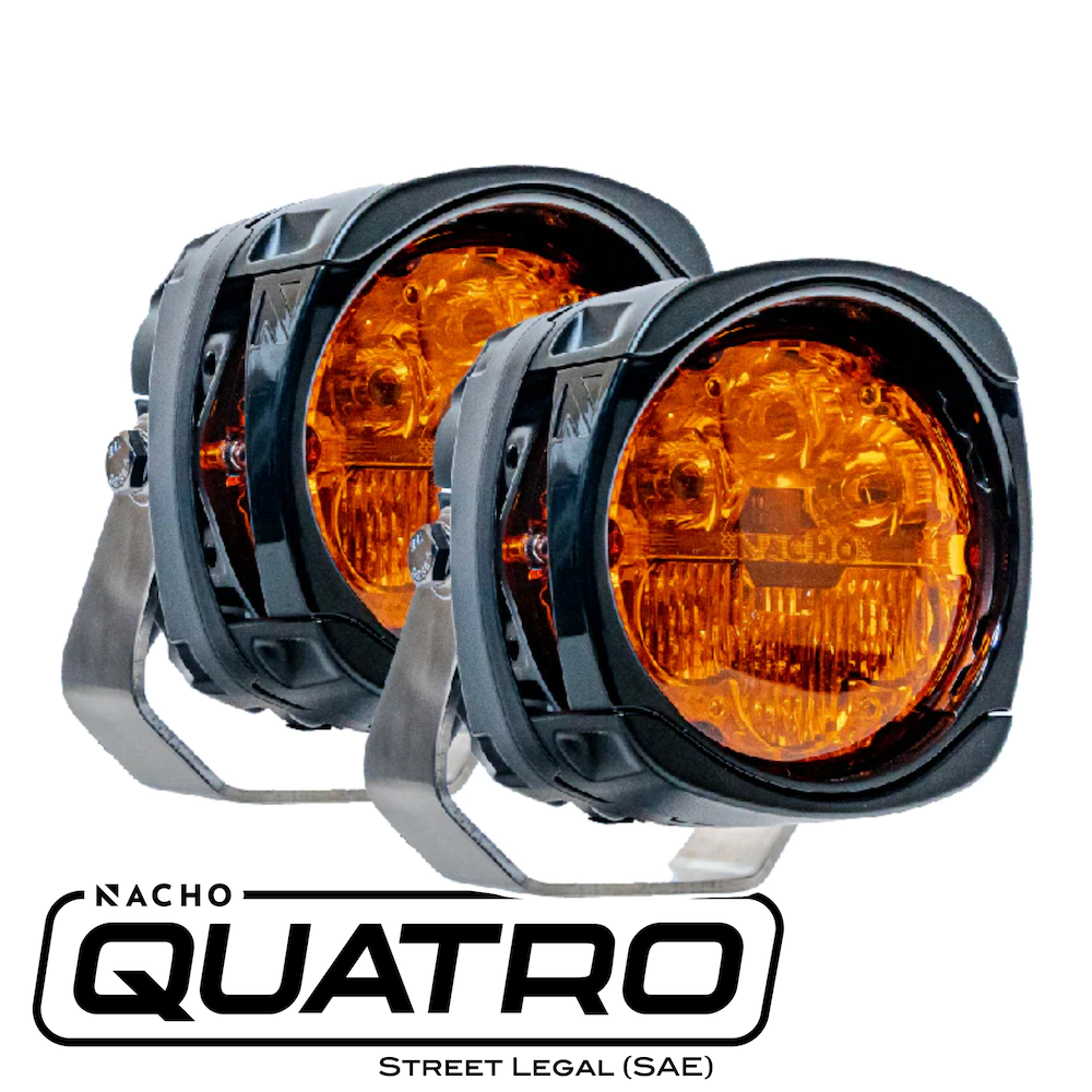 NACHO Quatro SAE Spot Combo With Amber Lens