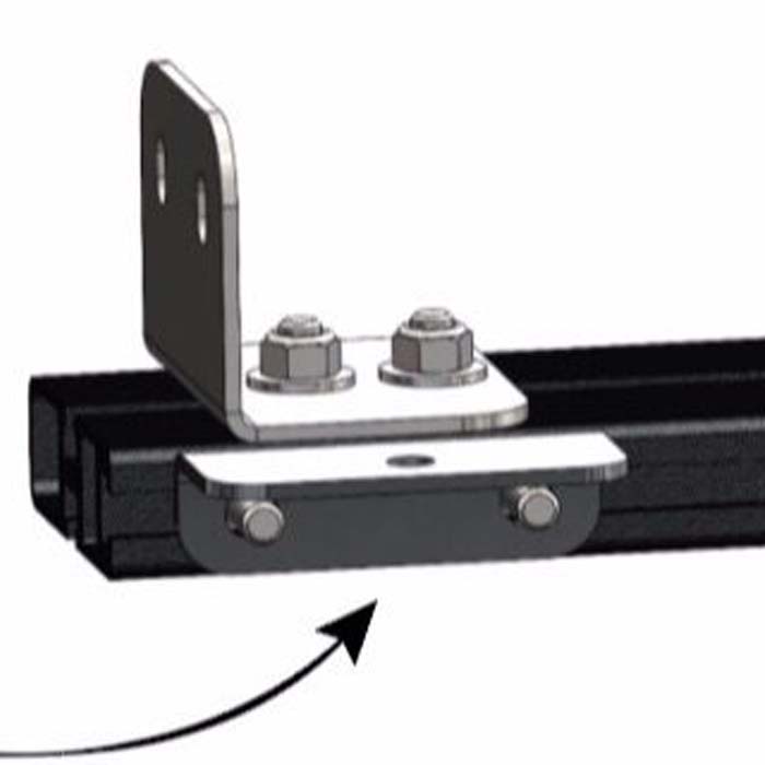 Alu-Cab LT-50 Load Bar Mounting Bracket: Secure Roof Rack Attachment